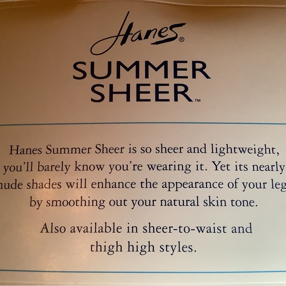 Hanes | Accessories | Hanes Summer Sheer Control Top Pantyhose Barely ...